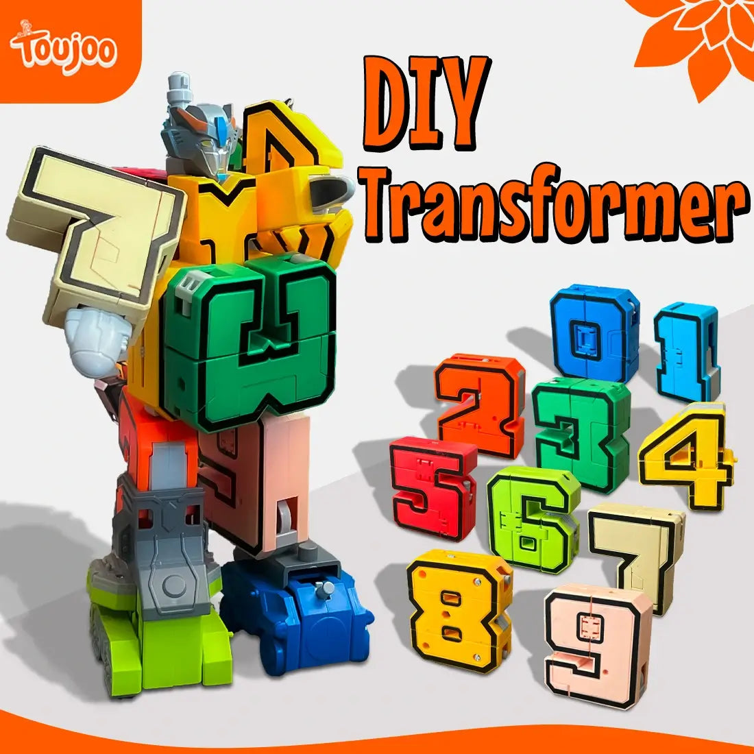 DIY Transformers Robots Number Build Lego Toys for Kids – Toujoo